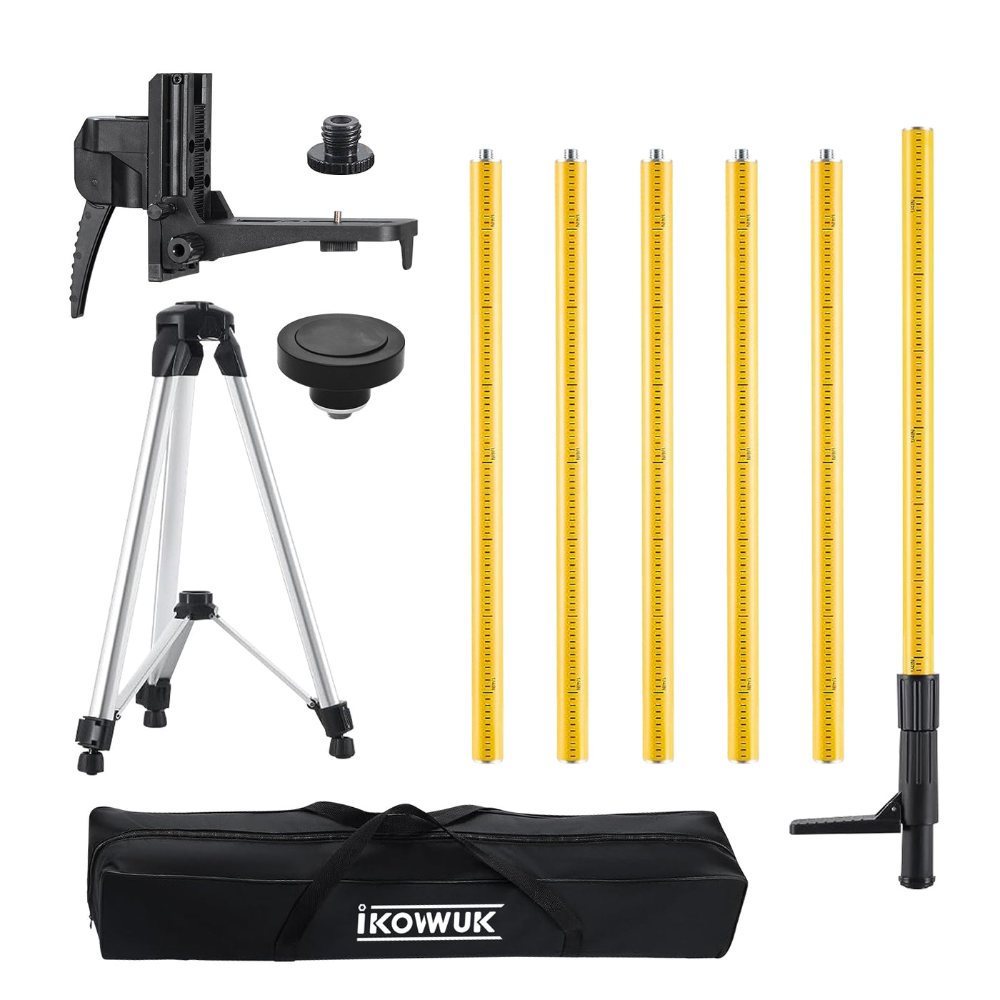 IKOVWUK 13.8 Ft Telescoping Laser Level Pole with Tripod